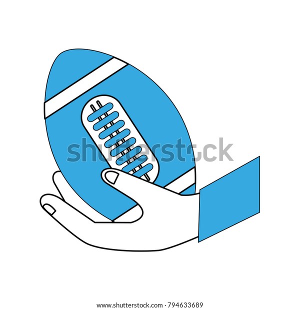 Hand Football Ball Stock Vector (Royalty Free) 794633689 | Shutterstock