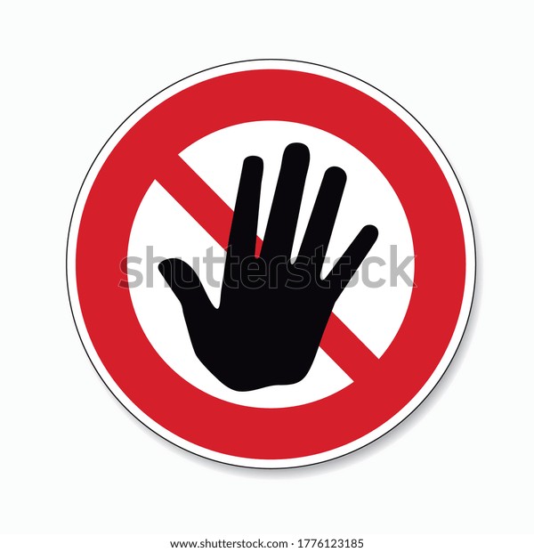 Hand Forbidden Sign No Entry Do: stockvector (rechtenvrij) 1776123185 ...