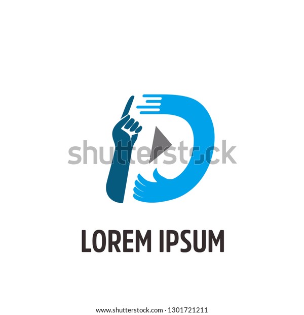 Hand Forming Letter D Stock Vector (Royalty Free) 1301721211 | Shutterstock
