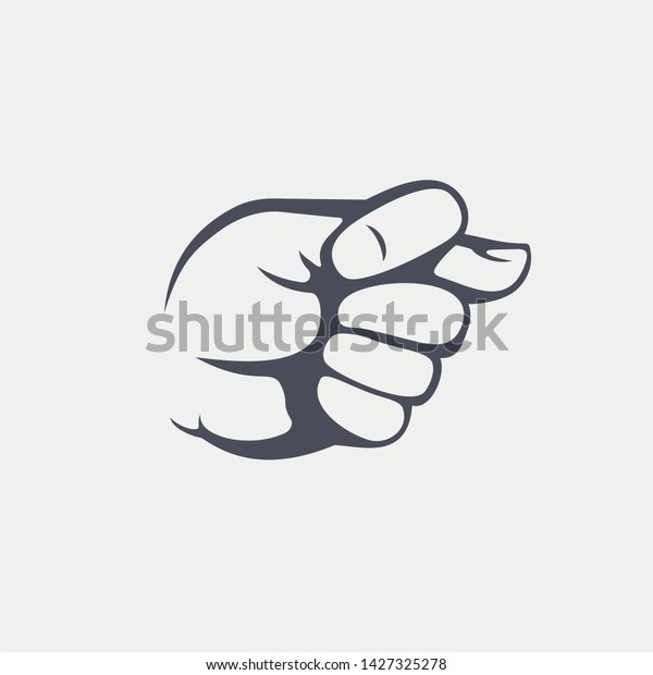 Hand Gesture Fig Sign Vector Illustration Stock Vector (Royalty Free ...