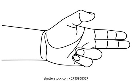 Hand Gesture Form Gun Concept Shooting Stock Vector (Royalty Free ...