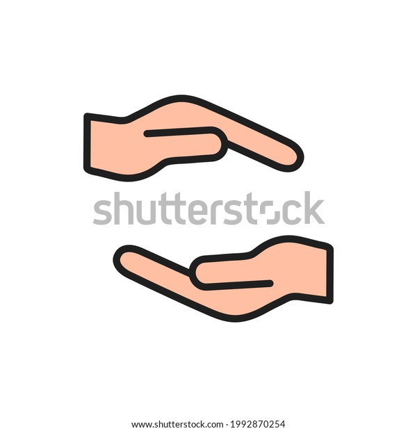 Hand Gesture Icon Giving Hand Sign Stock Vector (Royalty Free ...