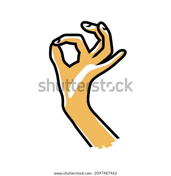 Hand Gesture Indicating Well Done Agreement Stock Vector (Royalty Free ...