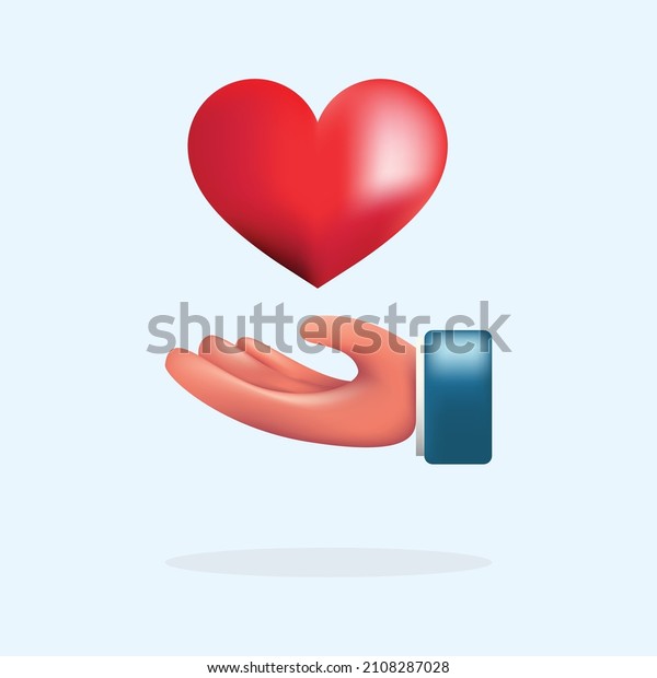 Hand Gesture Love Shape Illustration Stock Vector (Royalty Free ...