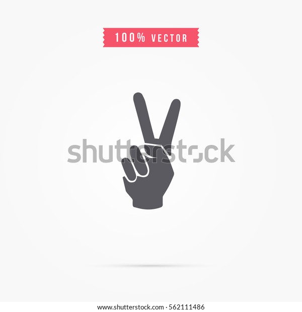Hand Gesture Peace Sign Stock Vector (Royalty Free) 562111486 ...