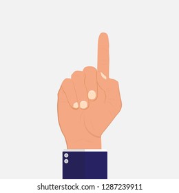 Hand Gesture Pointing Finger Vector Illustration Stock Vector (Royalty ...