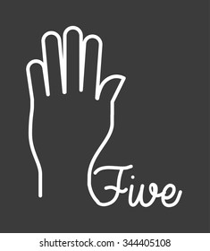 Vector Sign Abstract Two Hands Help Stock Vector (Royalty Free) 336327074