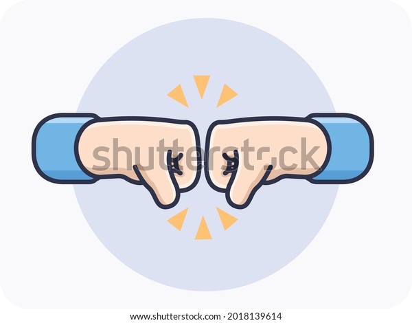 Hand Gestures Knuckle Bump Icon Vector Stock Vector (Royalty Free ...