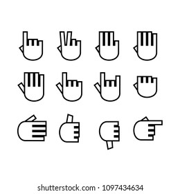 Hand Gestures Sign Number Finger Illustration Stock Vector (Royalty ...