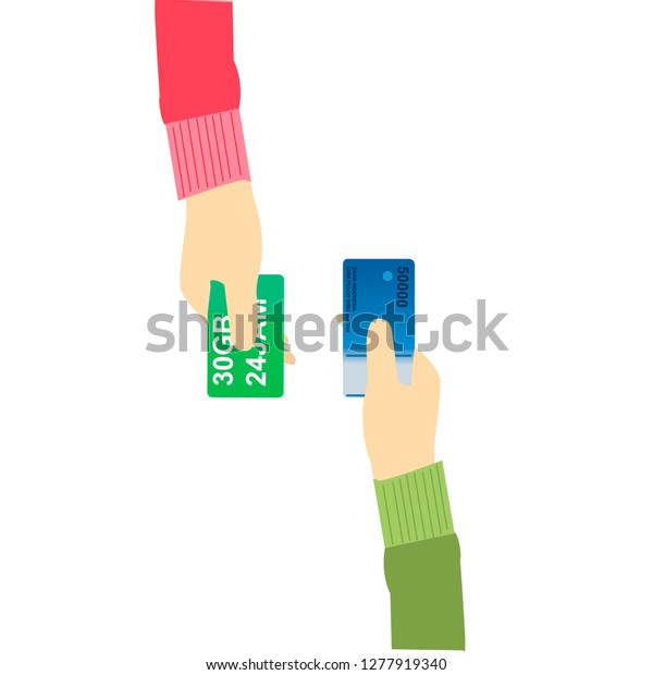 Hand Give Illustration Flat Design Stock Vector (Royalty Free ...