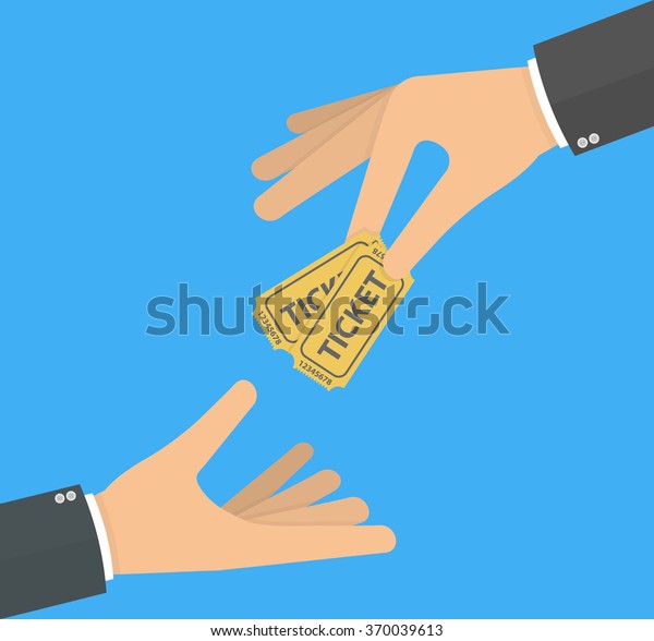 Vector de stock (libre de regalías) sobre Entrega o entrega de boletos ...