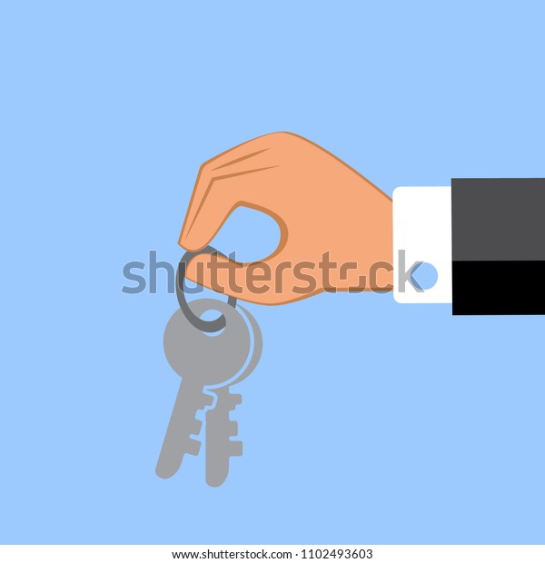 Hand Giving Keys Vector Illustration Stock Vector (Royalty Free ...
