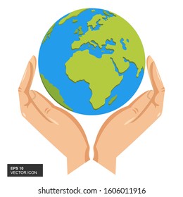 Hand Globe Icon Illustration Vector Symbol Stock Vector (Royalty Free ...