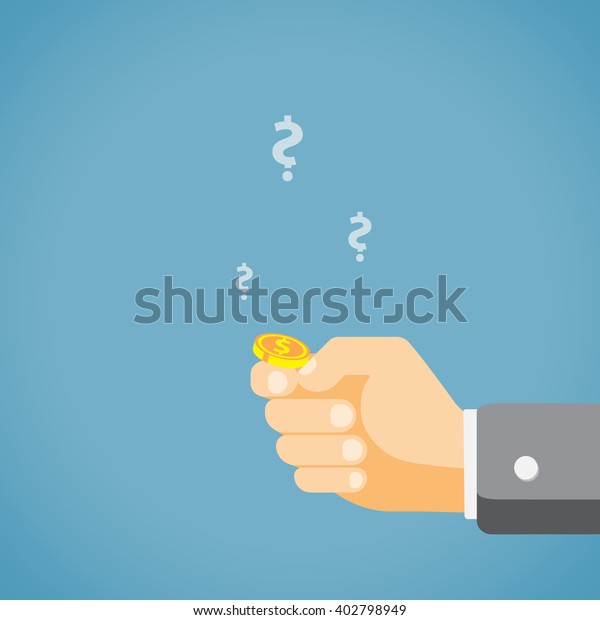 Hand Going Flip Coin Stock Vector (Royalty Free) 402798949 | Shutterstock