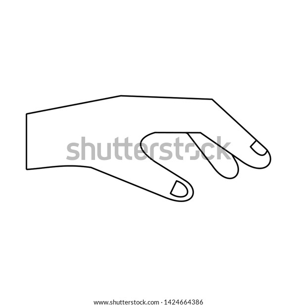 Hand Grabbing Something Cartoon Isolated Vector Stock Vector (Royalty ...