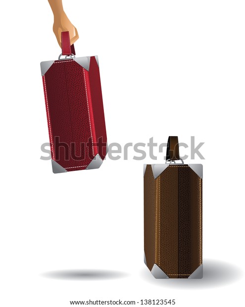 Hand Grabbing Suitcase Eps 10 Vector Stock Vector (Royalty Free ...