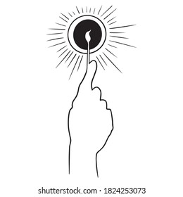 Hand Graphic Design Vector Illustration Icon Stock Vector (Royalty Free ...