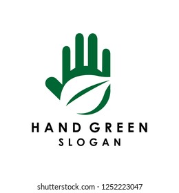 Hand Green Logo Stock Vector (Royalty Free) 1252223047 | Shutterstock