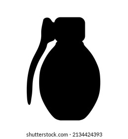 Hand Grenade Vector Silhouette Illustration Isolated Stock Vector ...