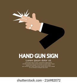 Hand Gun Sign Graphic Vector Illustration Stock Vector (Royalty Free ...