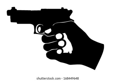 Hand Gun Vector Illustration Stock Vector (Royalty Free) 168449648 ...