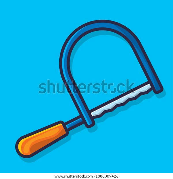 Hand Hacksaw Isolated Cartoon Vector Illustration Stock Vector (Royalty ...