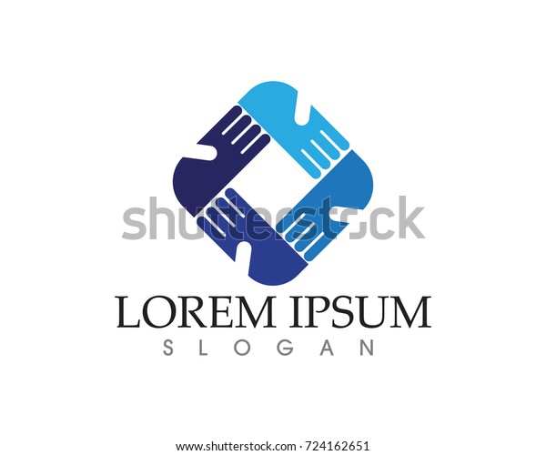 Hand Help Community Logo Symbols Stock Vector (Royalty Free) 724162651 ...