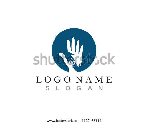 Hand Help Logo Symbols Template Icons Stock Vector (Royalty Free ...