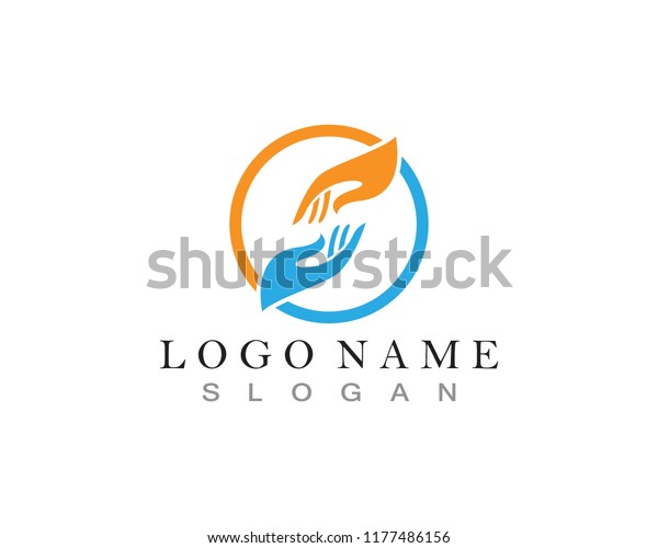 Hand Help Logo Symbols Template Icons Stock Vector (Royalty Free ...