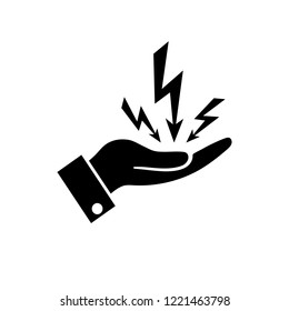 Hand Hold Lightning Icon Logo On 스톡 벡터(로열티 프리) 1221463798 | Shutterstock