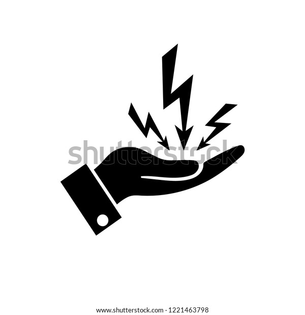 Hand Hold Lightning Icon Logo On 스톡 벡터(로열티 프리) 1221463798 | Shutterstock