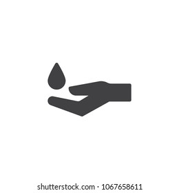 Hand Hold Water Drop Vector Icon Stock Vector (Royalty Free) 1067658611 ...