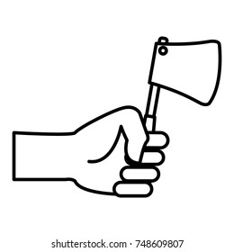 Hand Holding Axe Stock Vector (Royalty Free) 746704462