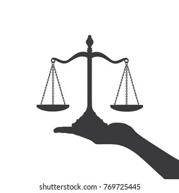 Hand Holding Balance Vector Illustration Design Stock Vector (Royalty ...