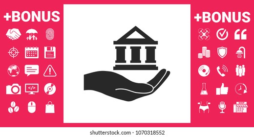 Hand Holding Bank Stock Vector (Royalty Free) 1070318552 | Shutterstock