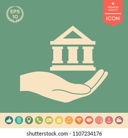 Hand Holding Bank Stock Vector (Royalty Free) 1107234176 | Shutterstock