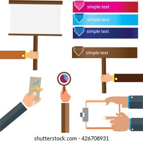 Hand Holding Banner Stock Vector (Royalty Free) 426708931 | Shutterstock