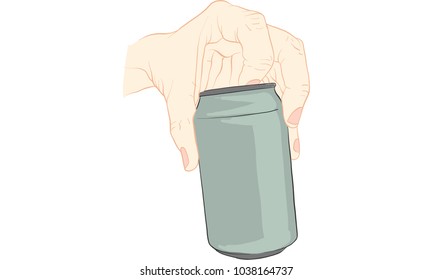 Hand Holding Beer Can Vector Stock Vector (Royalty Free) 1038164737 ...