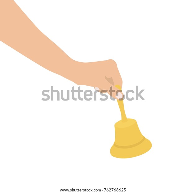 Hand Holding Bell Vector Illustration Design Stock Vector (Royalty Free ...