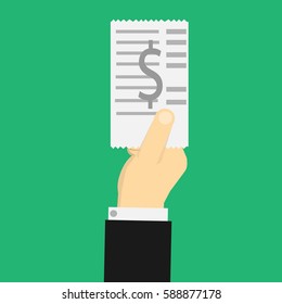 Hand Holding Bill Stock Vector (Royalty Free) 588877178 | Shutterstock
