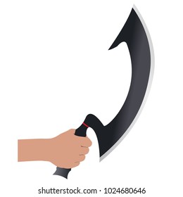 Hand Holding Blade Sword Illustration Stock Vector (Royalty Free ...