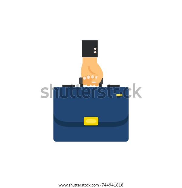 Hand Holding Briefcase Icon Stock Vector (Royalty Free) 744941818 ...