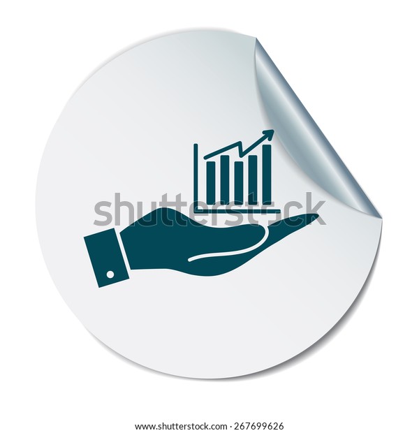 Hand Holding Chart Diagram Figure Sign Stock Vector (Royalty Free ...