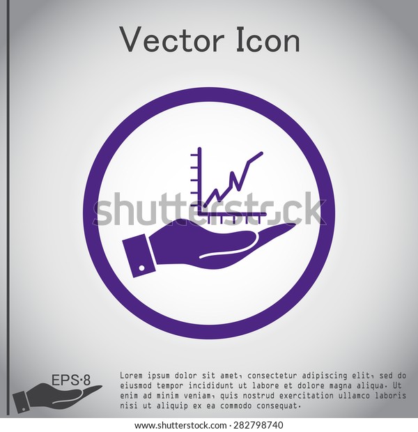 Hand Holding Chart Diagram Figure Sign Stock Vector (Royalty Free ...