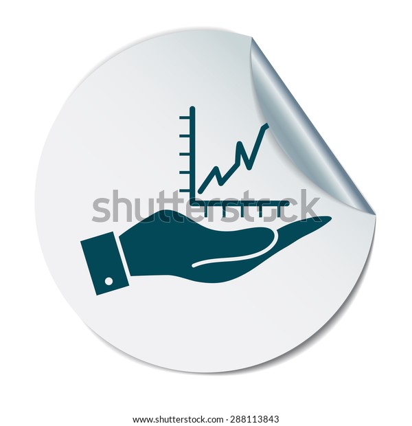 Hand Holding Chart Diagram Figure Sign Stock Vector (Royalty Free ...