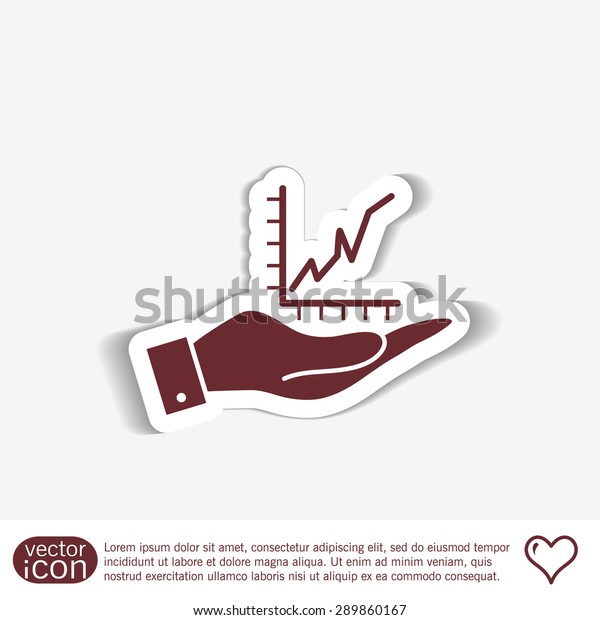 Hand Holding Chart Diagram Figure Sign Stock Vector (Royalty Free ...