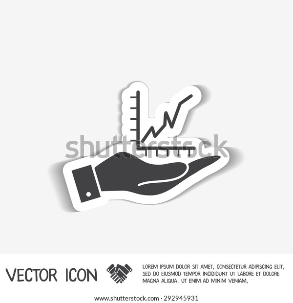 Hand Holding Chart Diagram Figure Sign Stock Vector (Royalty Free ...
