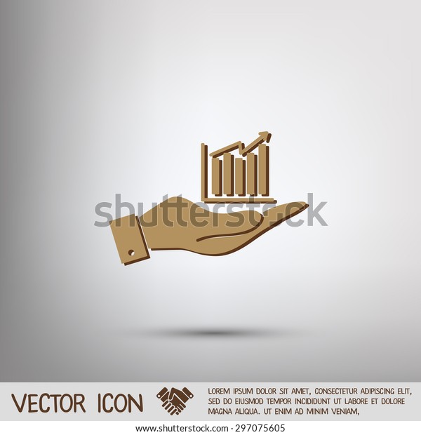 Hand Holding Chart Diagram Figure Sign Stock Vector (Royalty Free ...