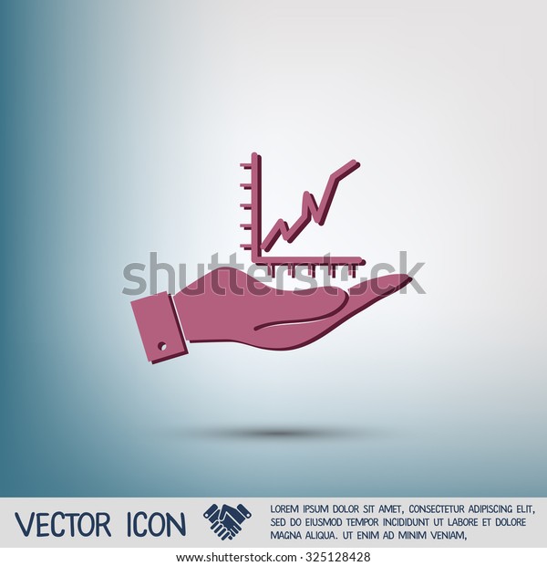 Hand Holding Chart Diagram Figure Sign Stock Vector (Royalty Free ...