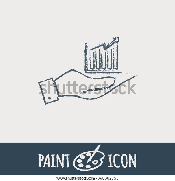 Hand Holding Chart Diagram Figure Sign Stock Vector (Royalty Free ...